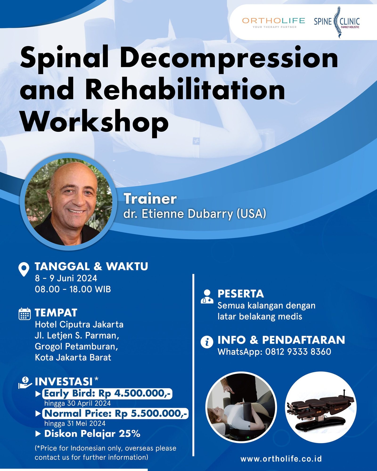 Spinal Decompression and Rehabilitation Workshop - Spine Clinic Family ...